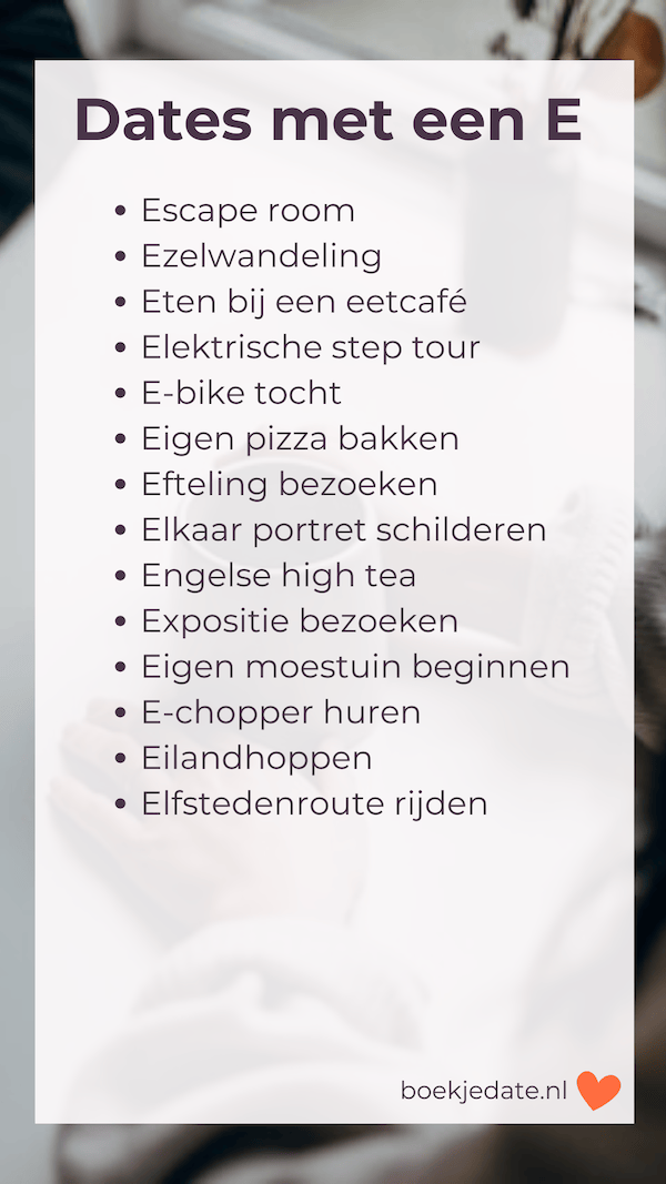 De leukste Dates met een E - Boekjedate